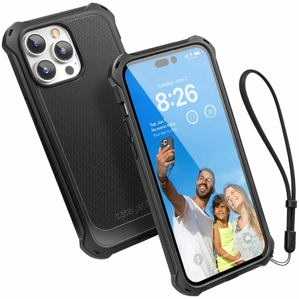 Ударостойкий чехол Catalyst Crux с Magsafe для iPhone 14 Pro 6.1", черный (Stealth Black)
