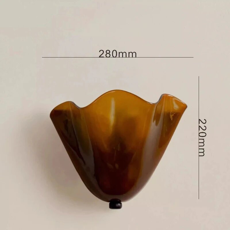 Юбка Стиль Ретро Французская Ракушка Цветное Ягодное Стекло Лампа, Средневековое Искусство Гостиная Прикроватный Настенный Светильник E14 Светодиодный Настенный Светильник