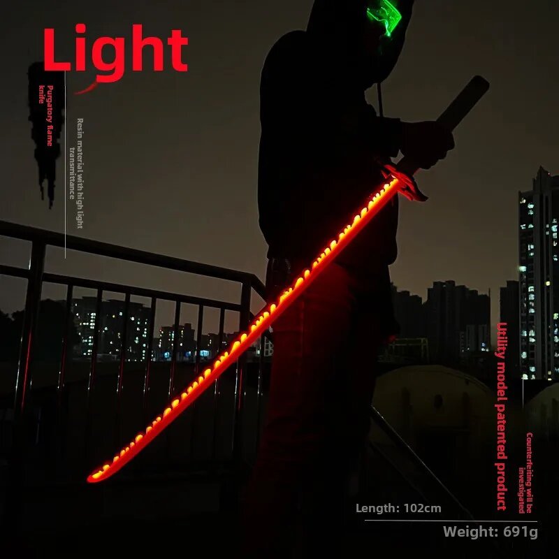 Акриловый световой меч Cyberpunk Самурай 80 см 100cm Yanzhu