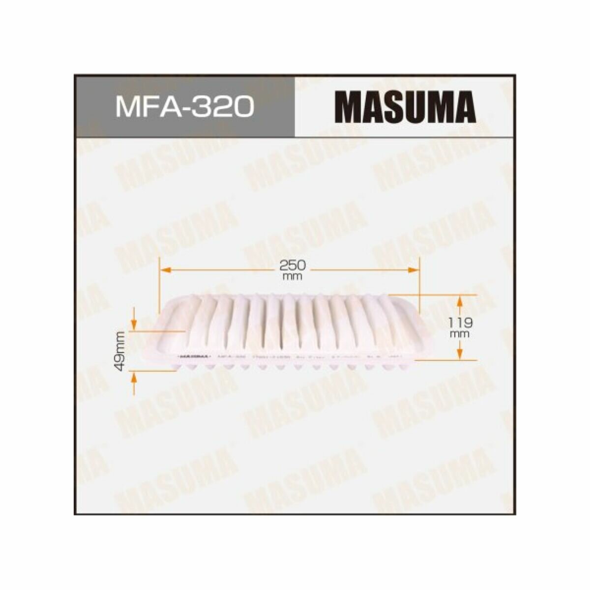 Фильтр Воздушный Toyota Yaris 1.3-1.5L 1999-(Masuma Mfa-320)