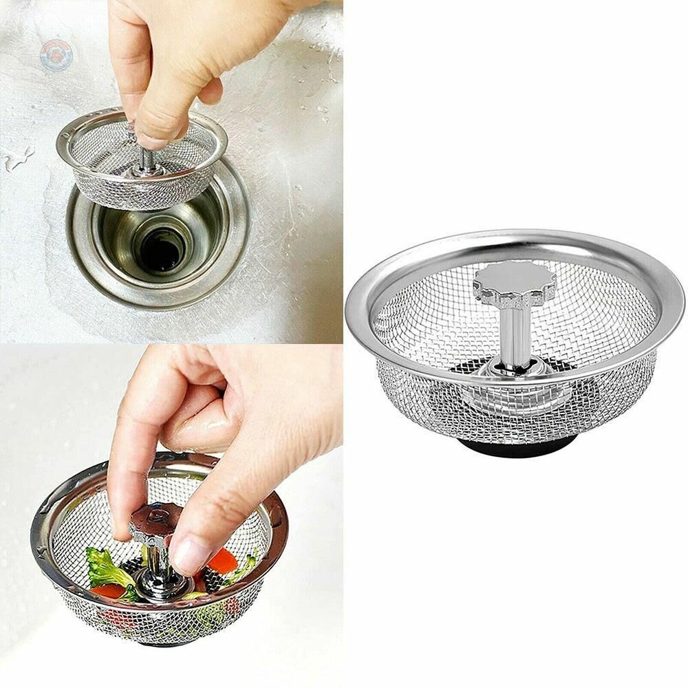 Шерстеуловитель под мойку из нержавеющей стали, сетчатый фильтр для стока волос и мусора, универсальная защита канализации 8,3 см