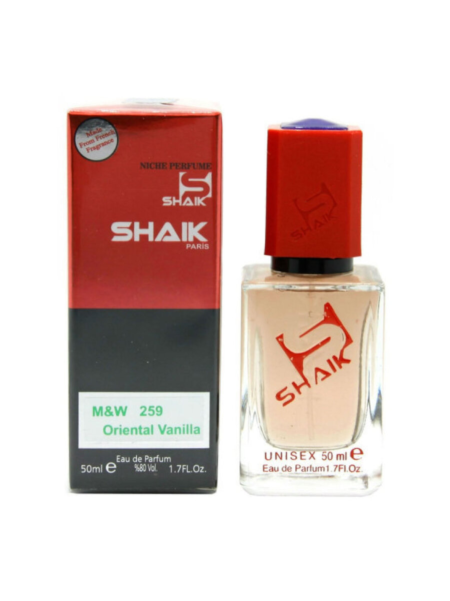 Парфюмерная вода Shaik MW259, восточная ваниль, унисекс, 50мл