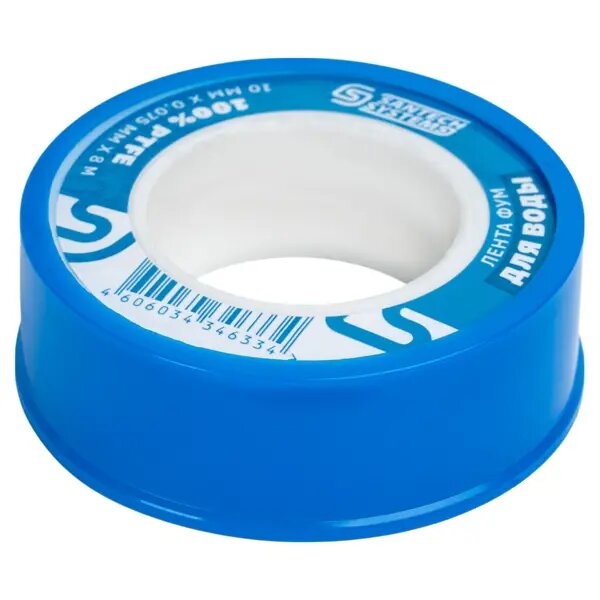 Лента-фум для воды 10x0.075 мм 8 м PTFE