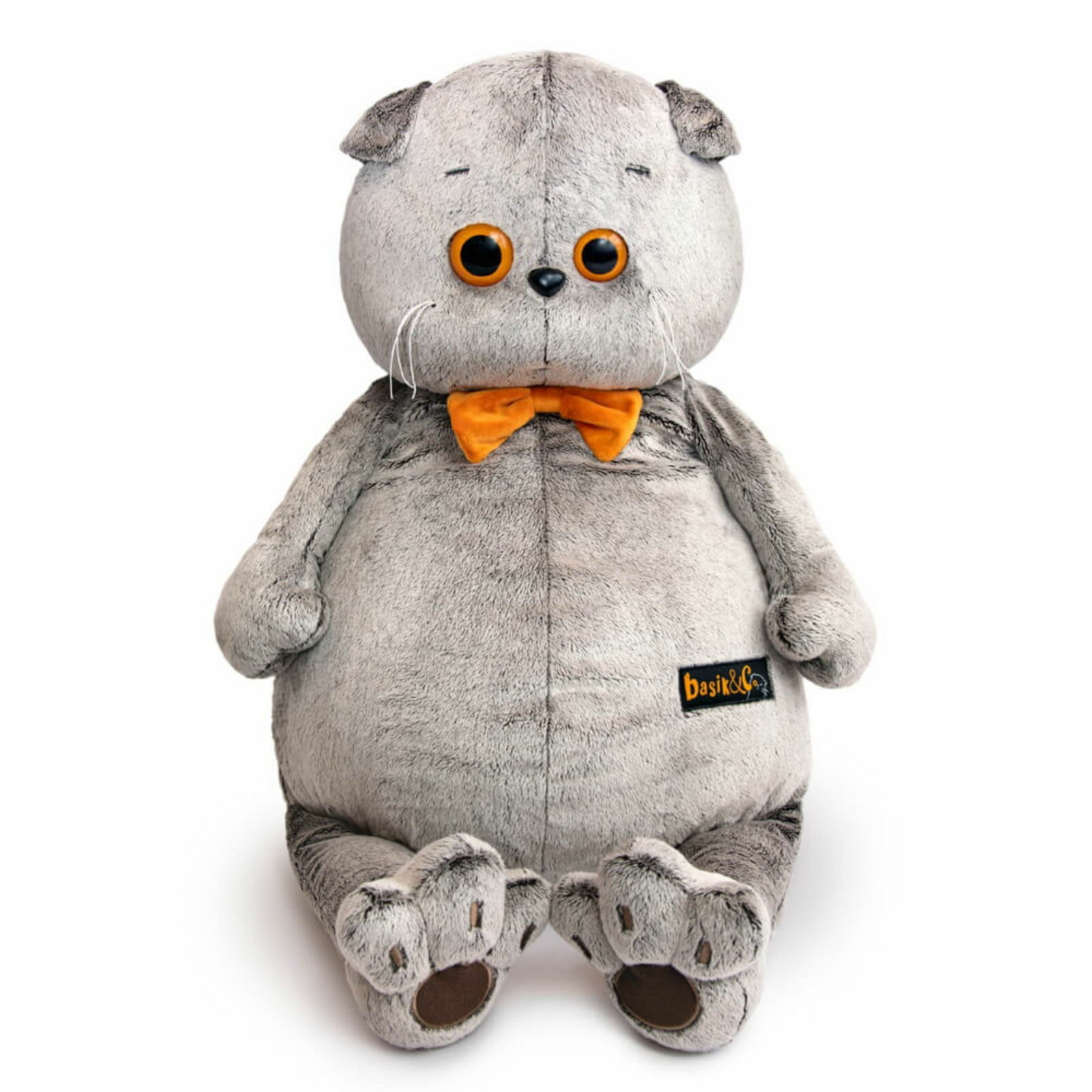 Мягкая игрушка "Басик", с бархатным бантом, 60 см, особенности: без особенностей