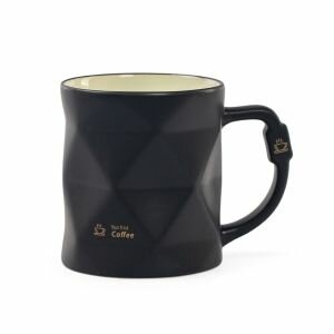 Кружка DOMENIK Black&White черная 390 мл, фарфор