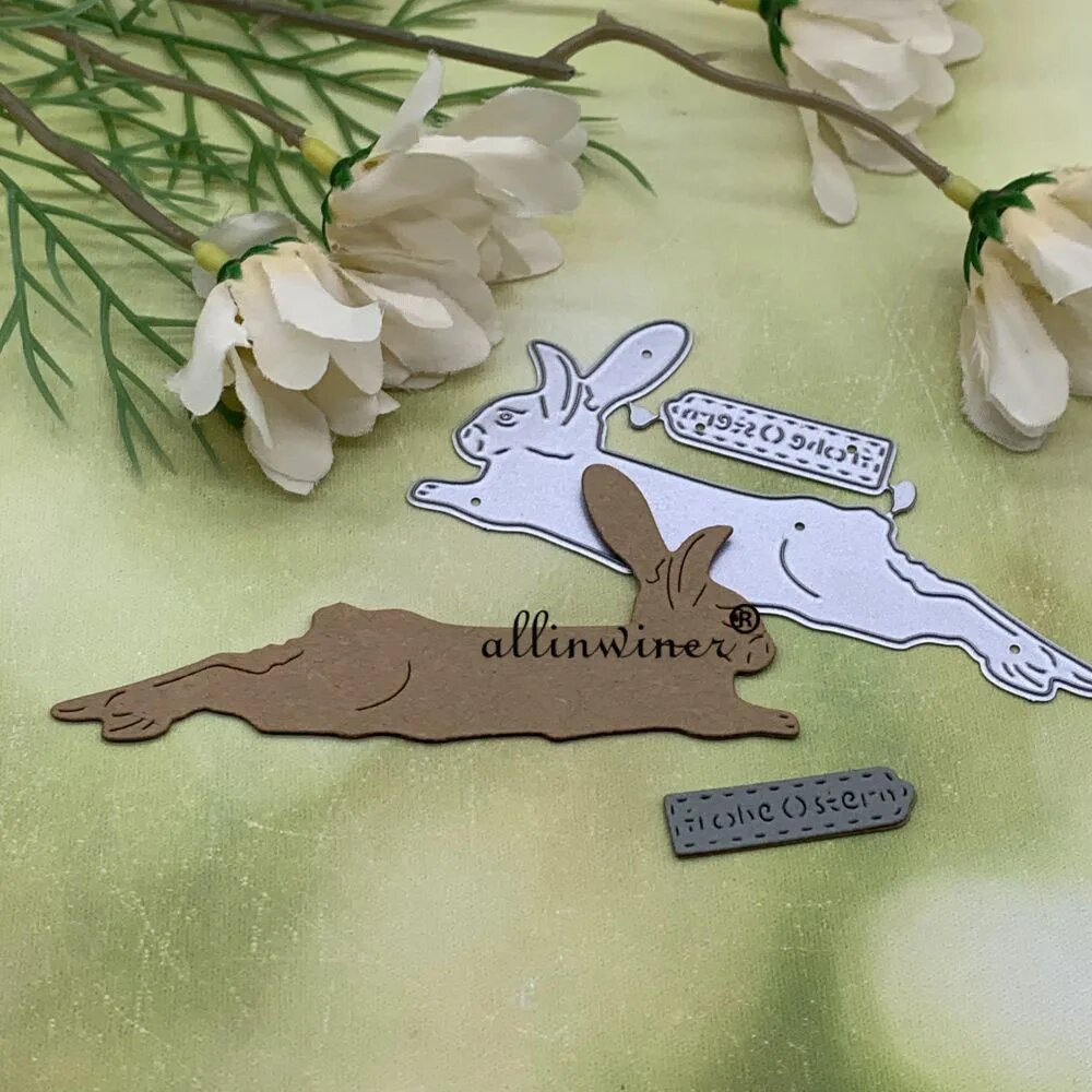 Металлические трафареты пасхальный кролик для скрапбукинга