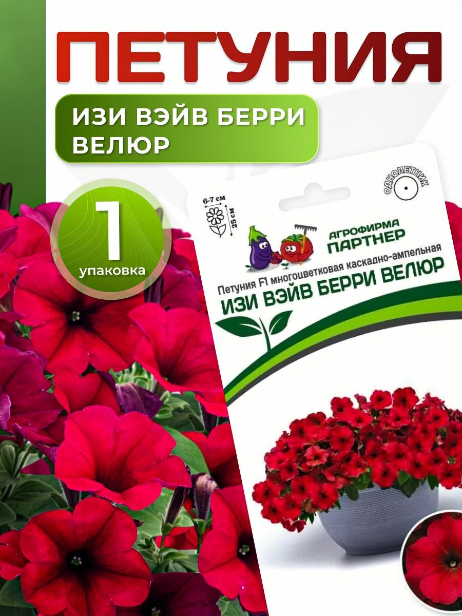 Семена петунии Изи Вэйв Берри Велюр