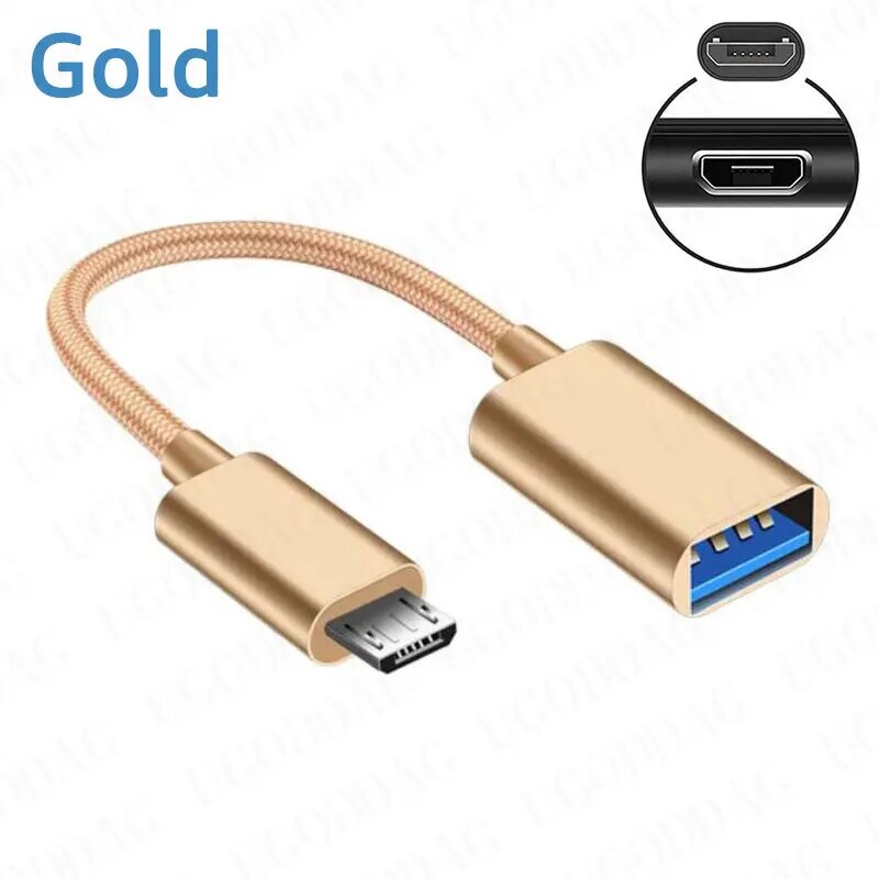 Кабель Micro USB OTG Android Micro USB Male to USB 2.0 Female Converter для Samsung Xiaomi U Disk Mouse Keyboard OTG Adapter