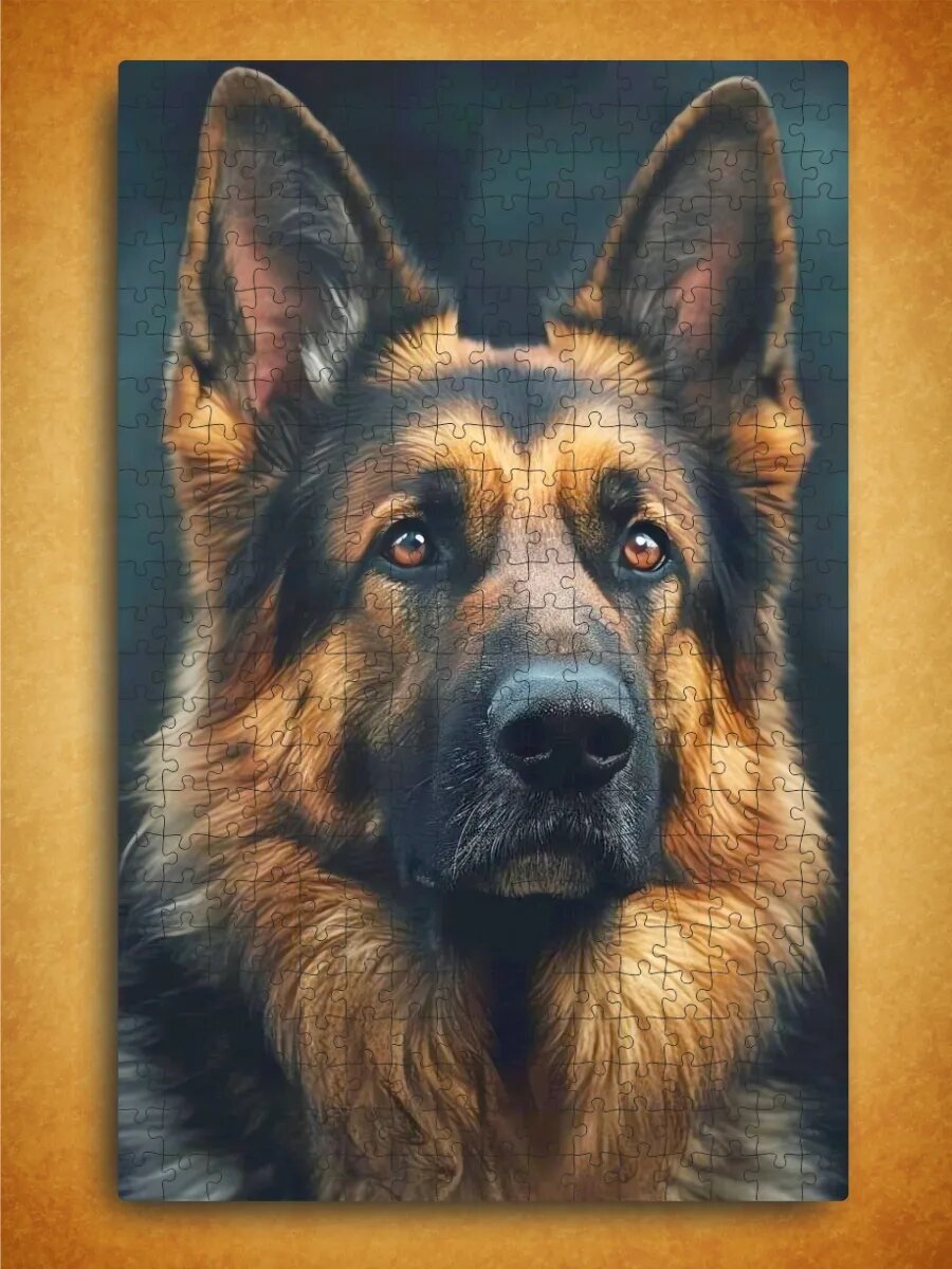 Деревянный пазл в подарок "Немецкая овчарка"