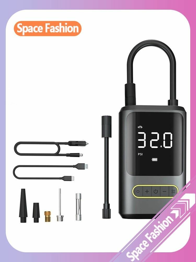 Портативный велосипедный электрический беспроводной насос для шин