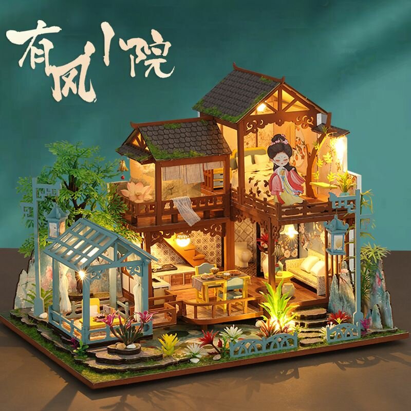 DIY ручной работы коттедж ландшафтный двор сад вилла архитектурная модель