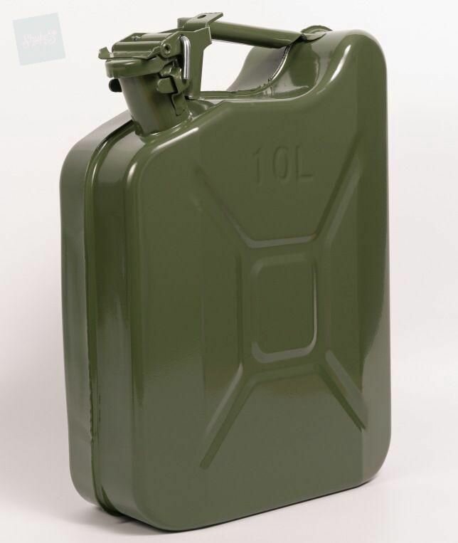 Портативная канистра для бензина и дизельного топлива 5л 10л 20л, металлическая заправочная емкость с удобным носиком