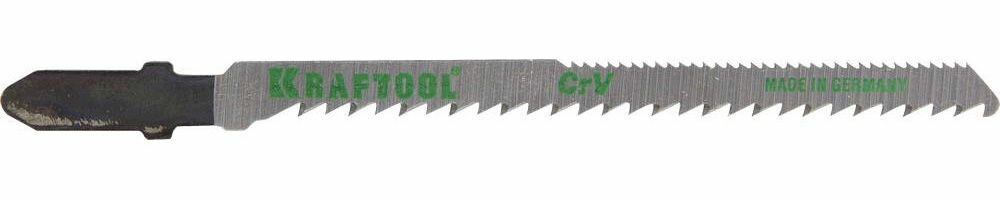 KRAFTOOL T101AO, EU-хвост, по дереву, шаг 2.5 мм, 75 мм, 5 шт, полотна для лобзика (159514-2.5-S5)