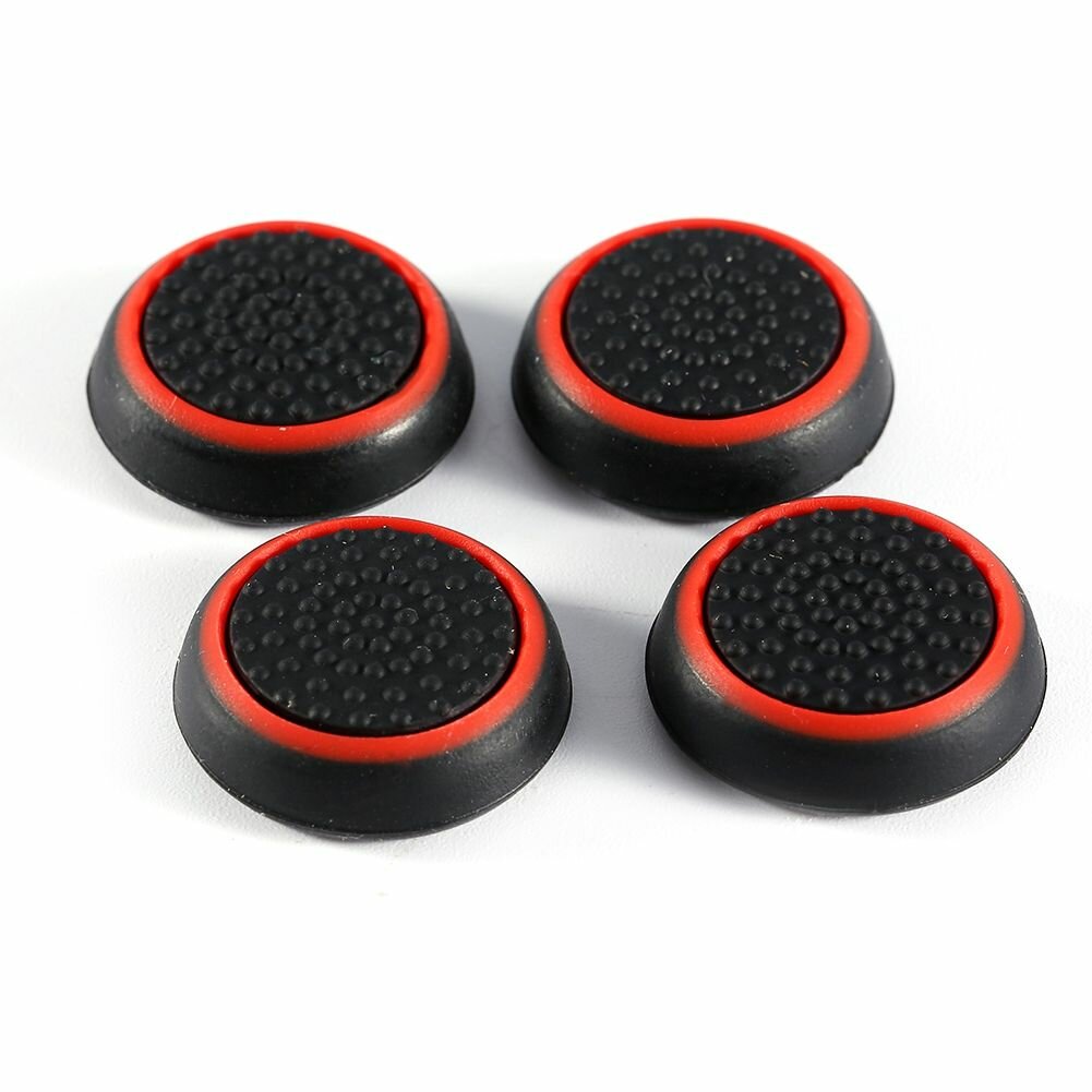 4 сменных силиконовых накладки на джойстики для геймпадов PS3, PS4, Xbox, красные, прочные, нескользящие, аксессуары для геймпадов