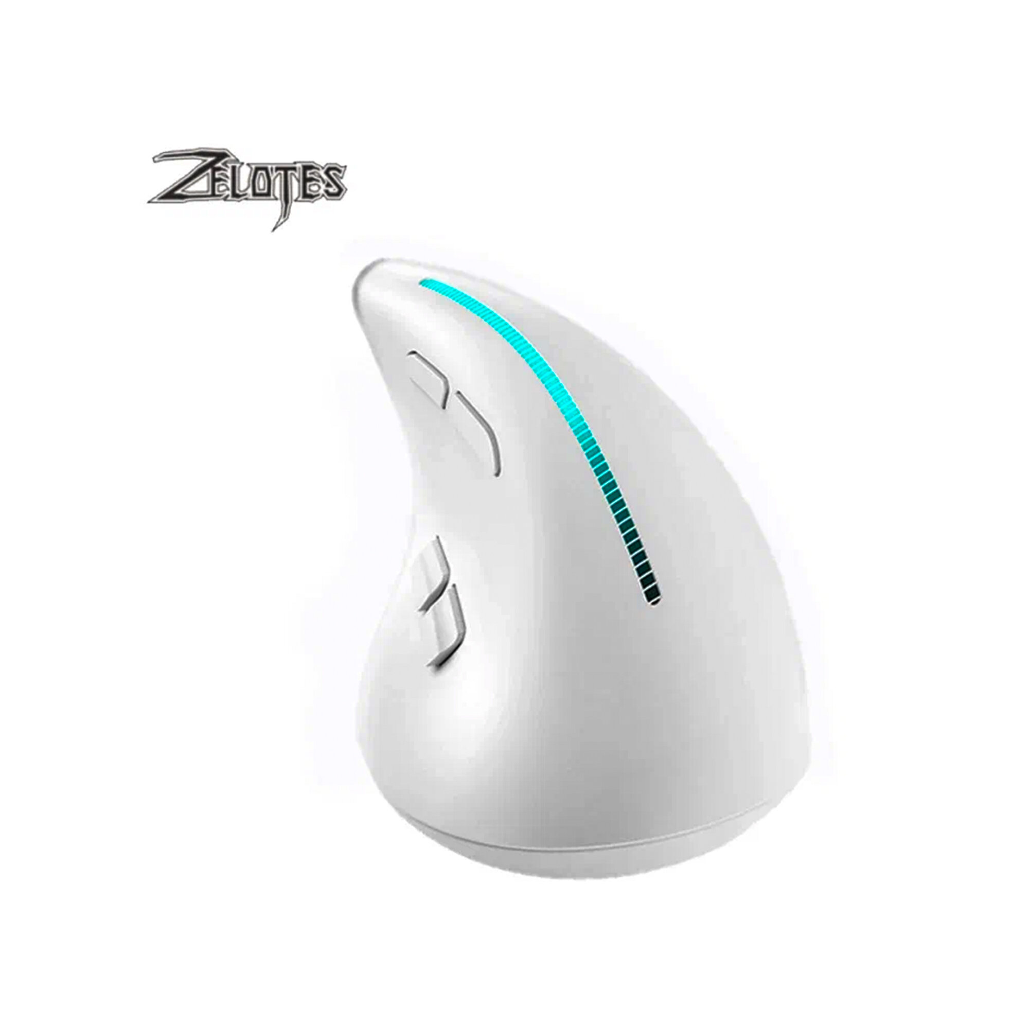 Вертикальная беспроводная мышь Zelotes F-36, для правой руки, белая
