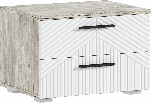 Сильвия Тумбы прикроватные (2шт) (Браш Вайт, Дуб Юкон) (Миф)