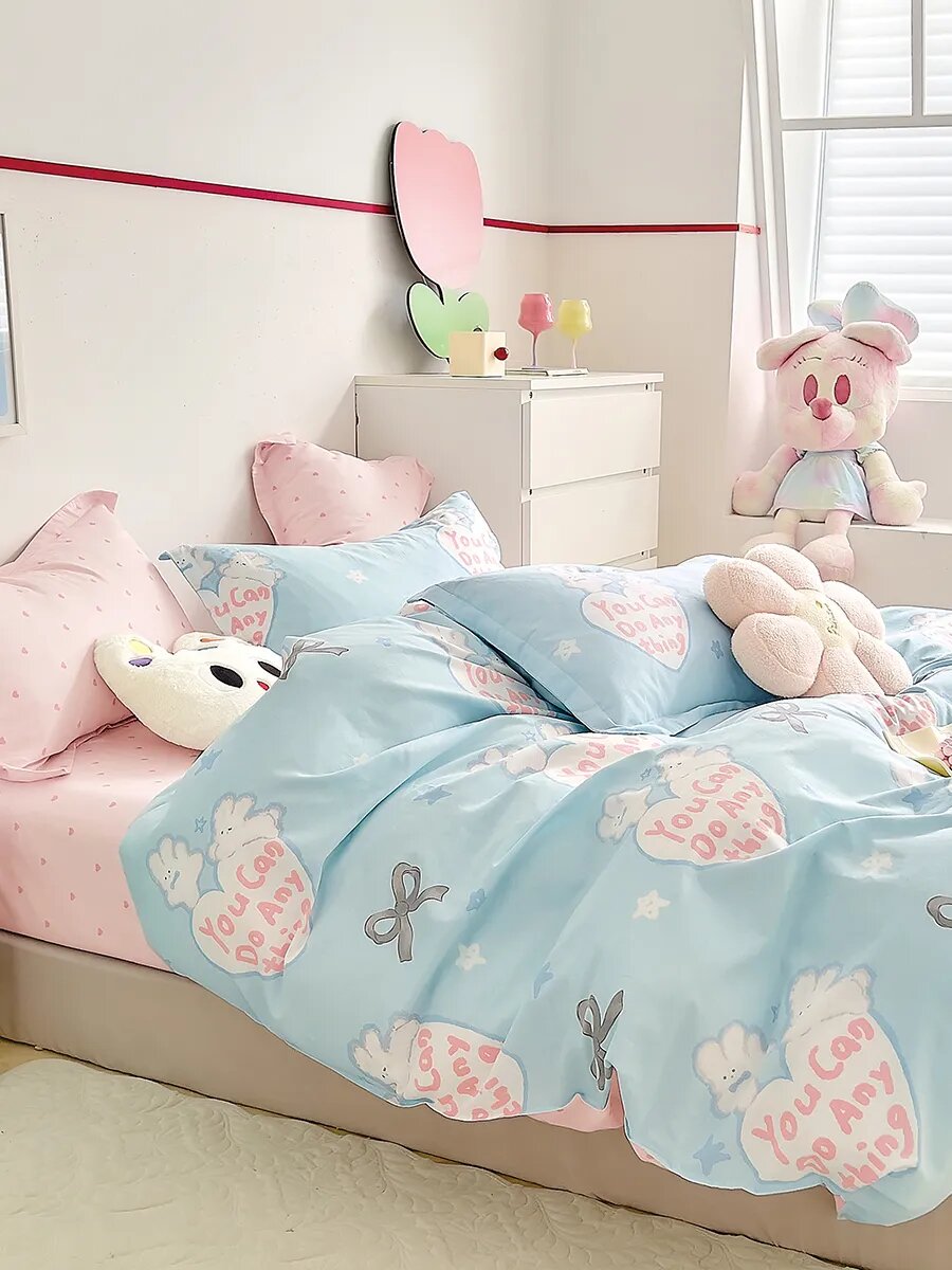 Постельное белье евро 4 наволочки хлопок Twill Твил