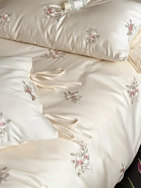 OLOEY Комплект постельного белья, Мако-сатин, Двуспальный, наволочки 48x74