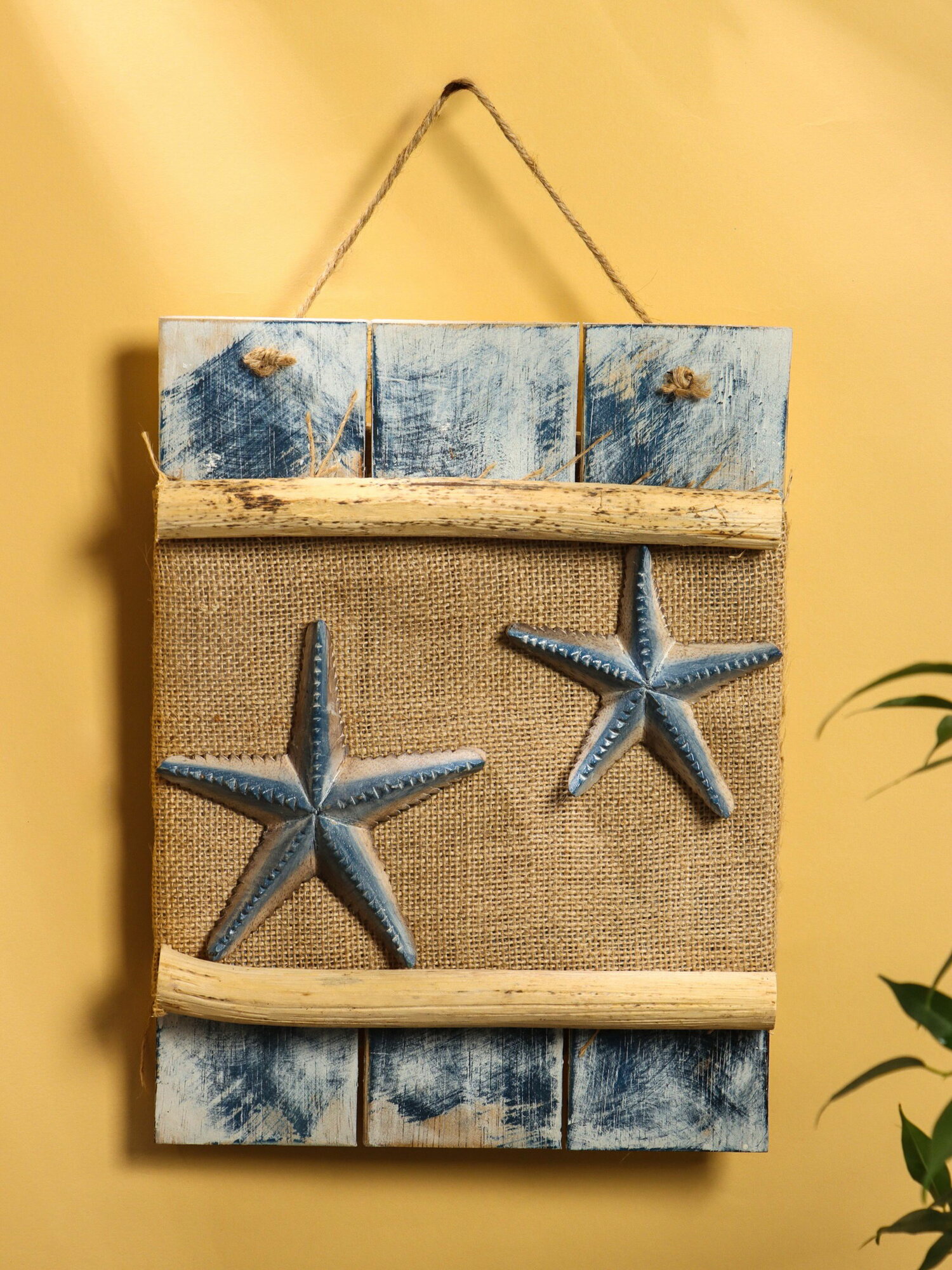 Панно плетёное "Морская звезда", 24x5x32 см, тематика: морская тематика