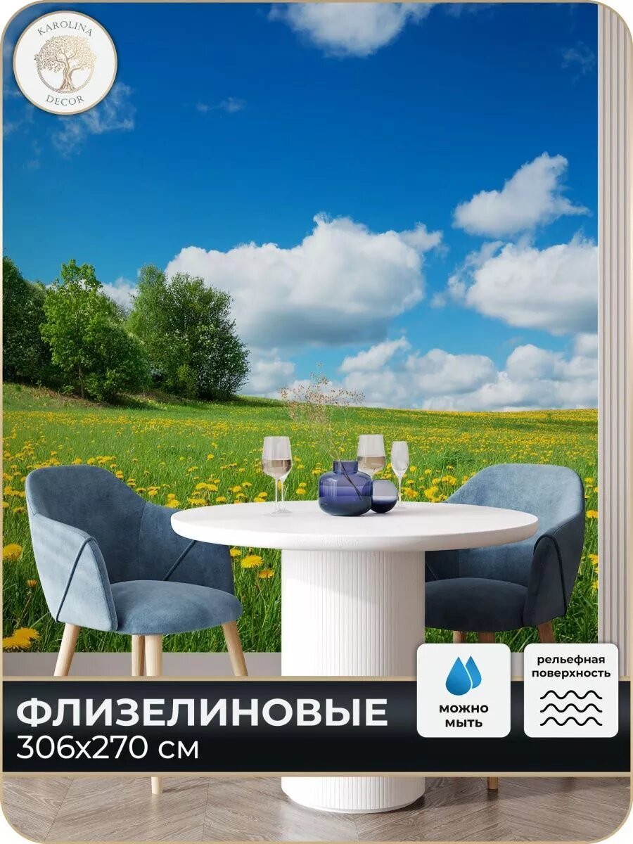 Фотообои 3D "Поле" 300х270