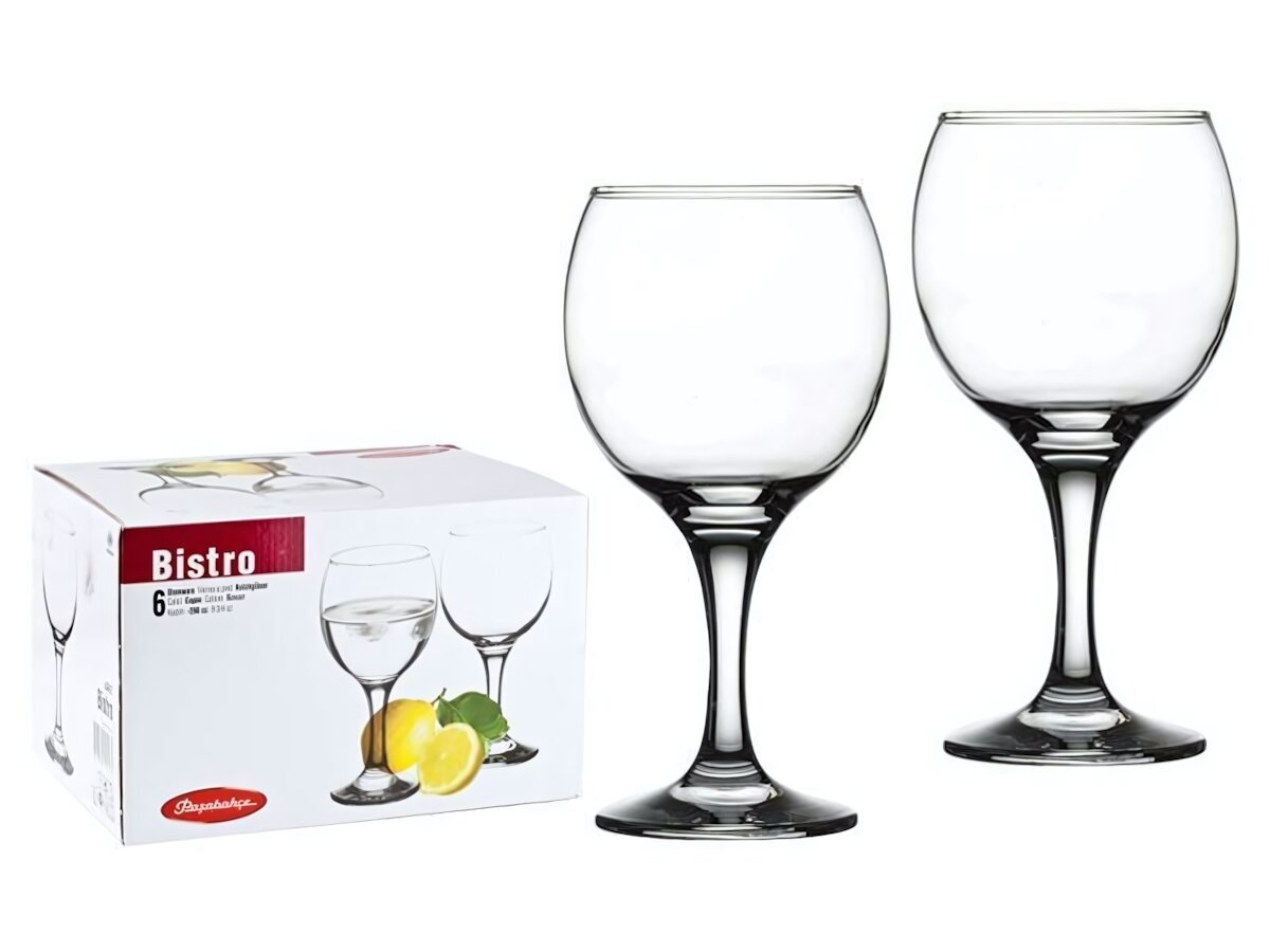 Набор фужеров для вина 'Bistro' 6 шт 165 мл стекло прозрачное