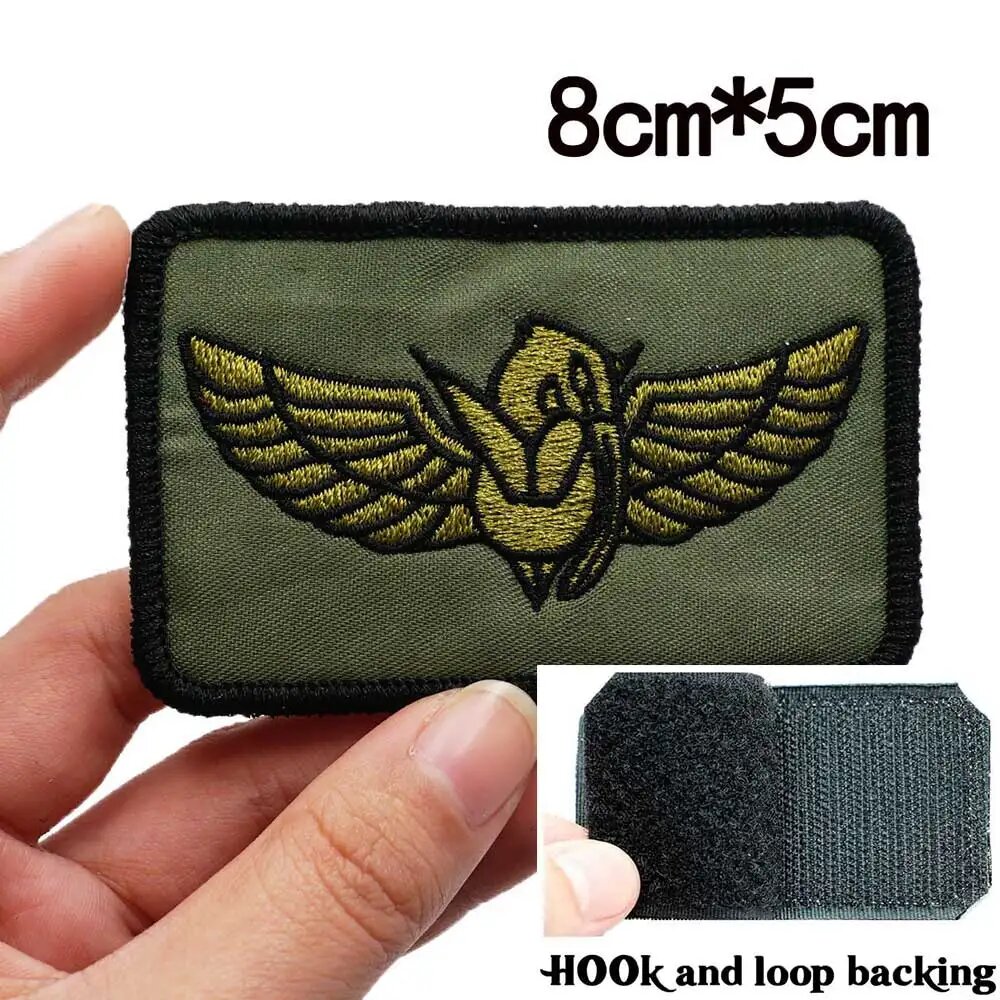 Тактические нашивки израильские с вышивкой Темно-зеленый, F37-40 velcro