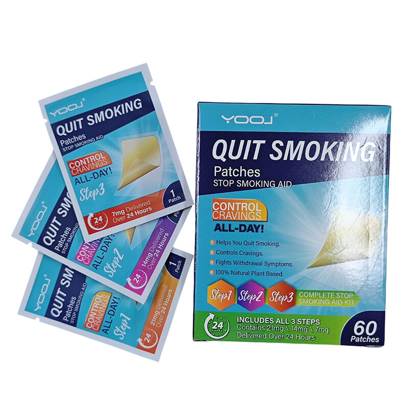 Никотиновый пластырь, против курения, простой способ бросить курить，Три в одном