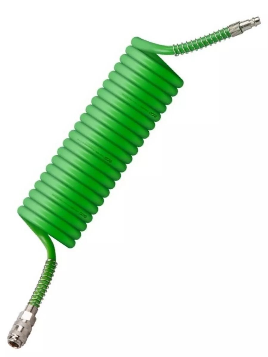 Шланг полиуретановый спиральный ECO 8/12 мм 5 м с быстросъемами (AHU-0580)