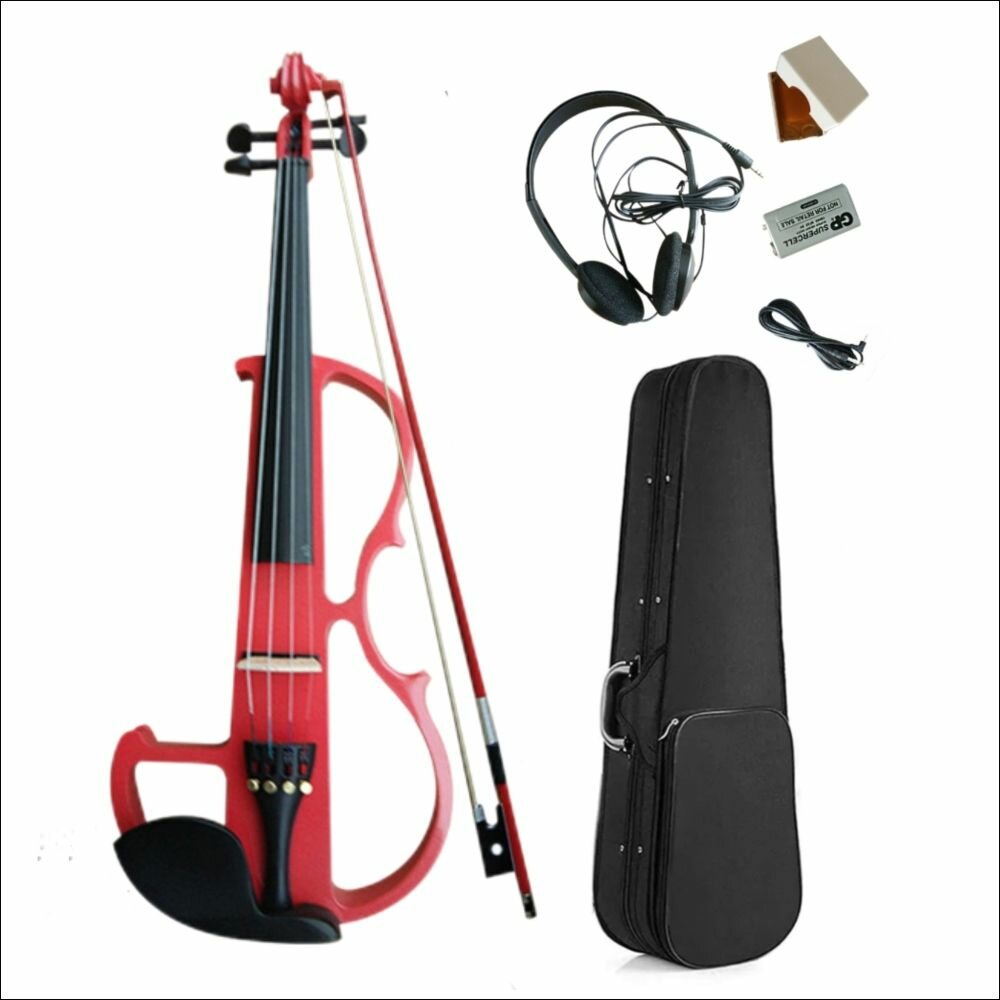 Электроскрипка размер 4/4, красный