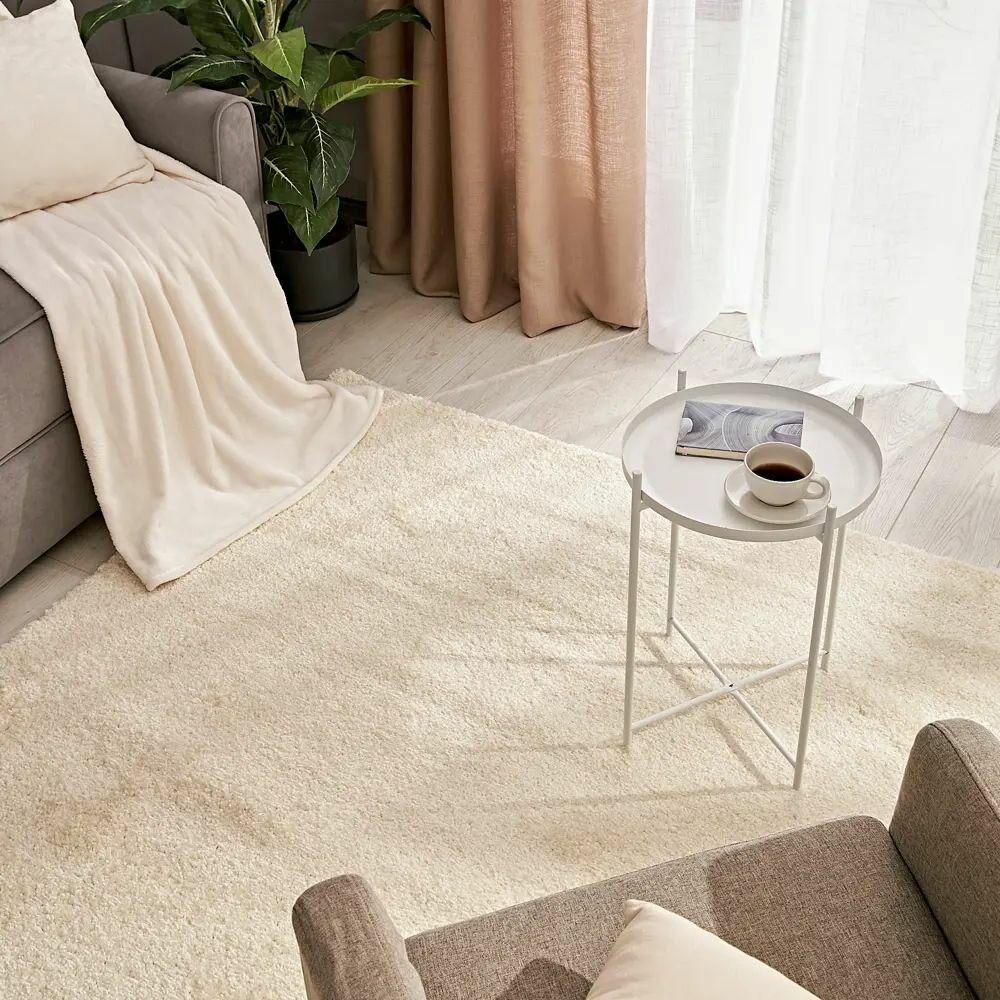 Ковер Shaggy Bosfor 100x200 см джут цвет кремовый