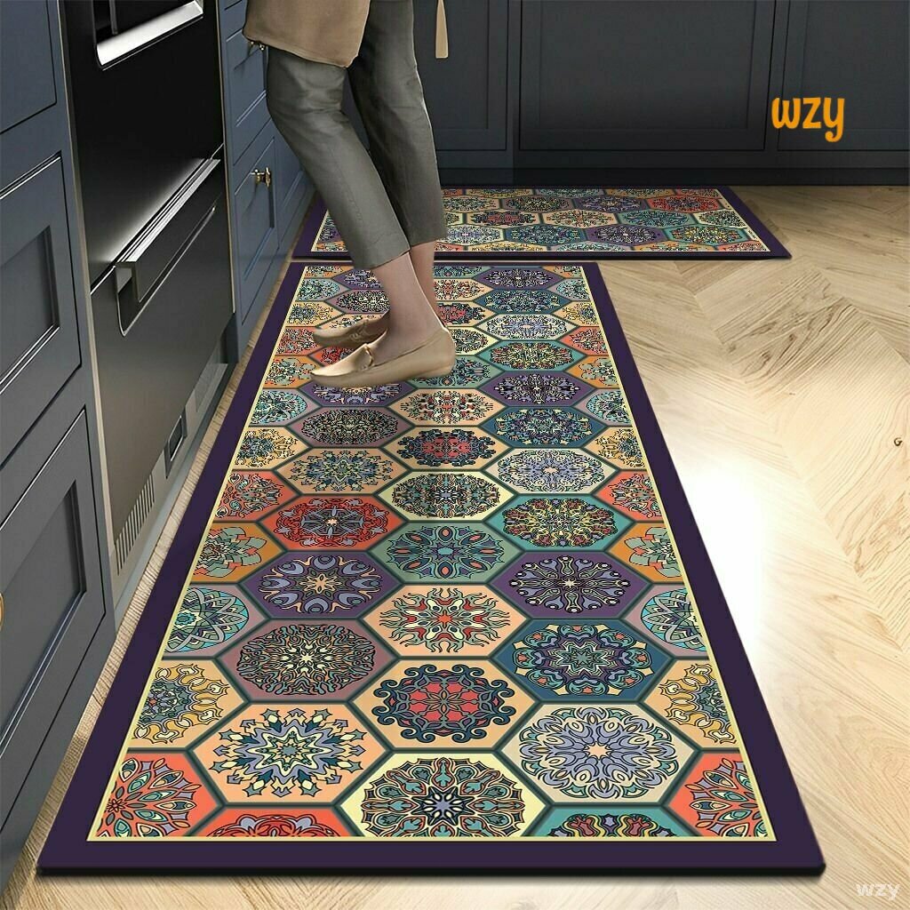 Наноковрики для пола, используемые на кухнях, обладают высоким водопоглощением и нескользящими свойствами.60*150 см