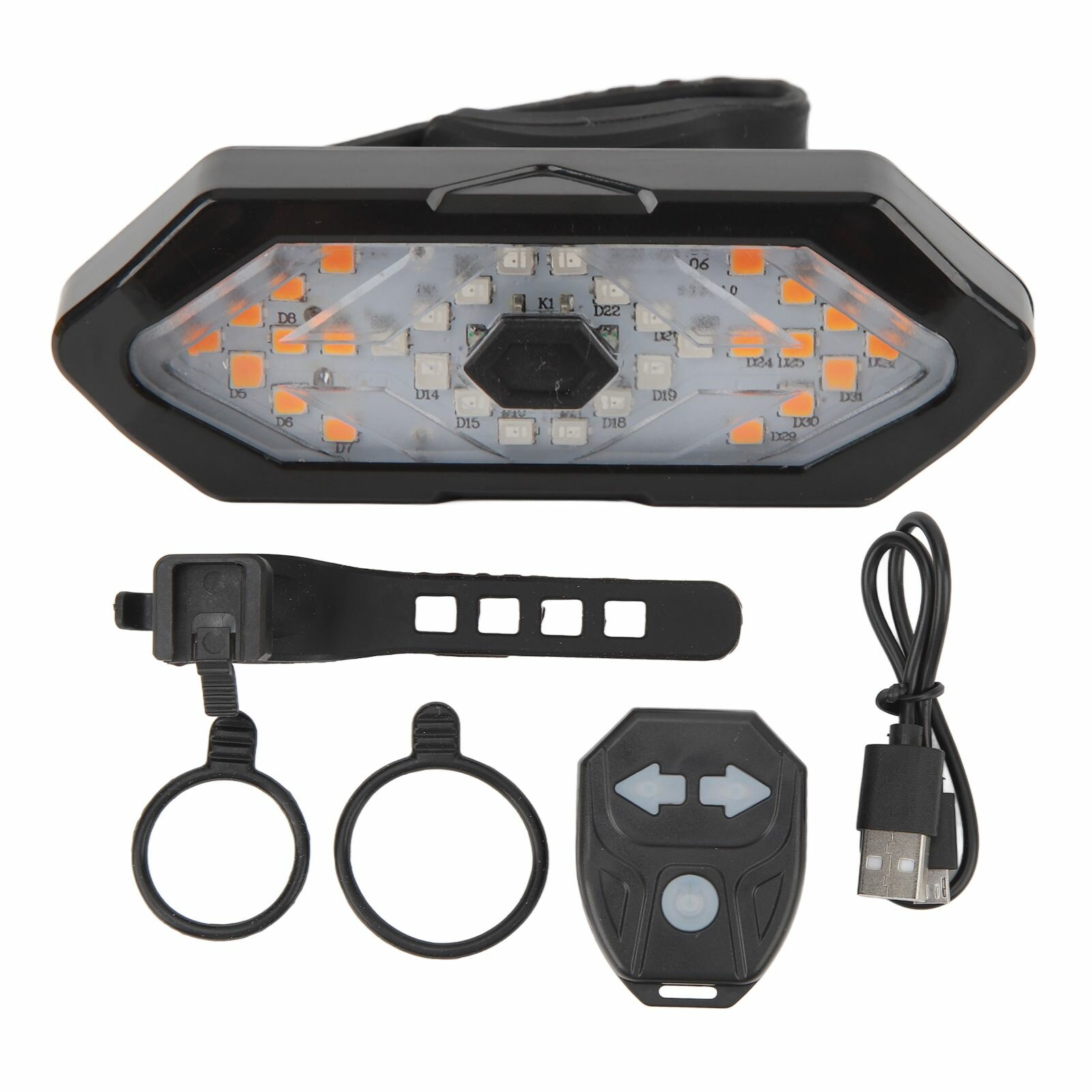 Велоуказатели поворота и задние фонари с USB-зарядкой и пультом