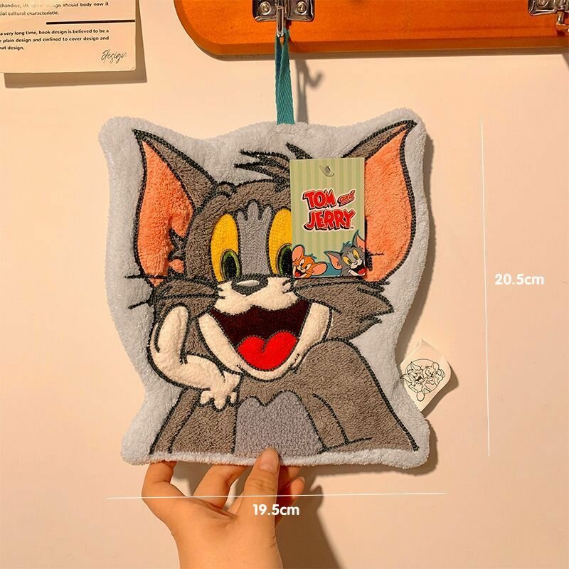 Полотенце-варежка для рук Том и Джерри (Tom and Jerry), подвесное, махровое, высоковпитывающее, быстросохнущее, для кухни