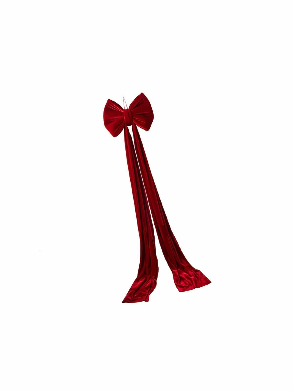 1 большой бант для украшения рождественской елки-винно-красный-200 см