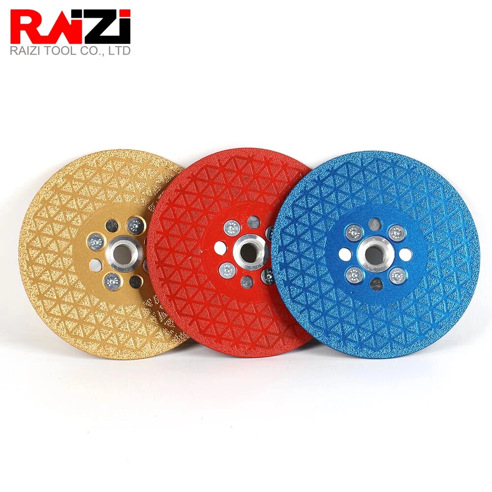 Алмазный режущий диск Raizi 100/115/125 мм для мрамора и бетона, one set, 125 mm, 5 8-11 Thread