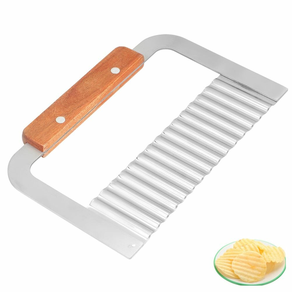 Кухонный многофункциональный нож из нержавеющей стали с ручкой для картофеля фри для резки нарезки волнистый нож