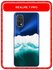 Чехол на Realme 7 Pro / Реалми 7 Про с принтом "Большая волна", прозрачный