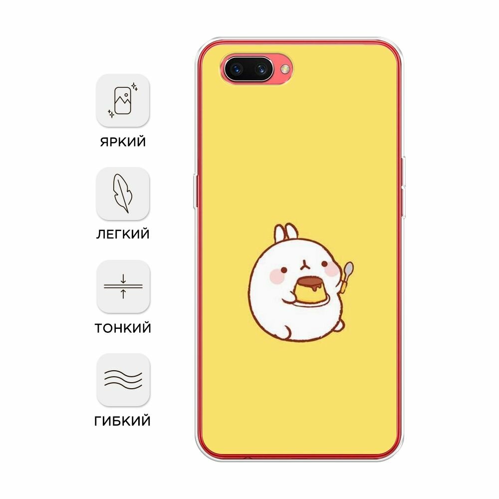 Чехол на Oppo A3s / Oppo A3s с принтом кролик просит добавки — фото 1