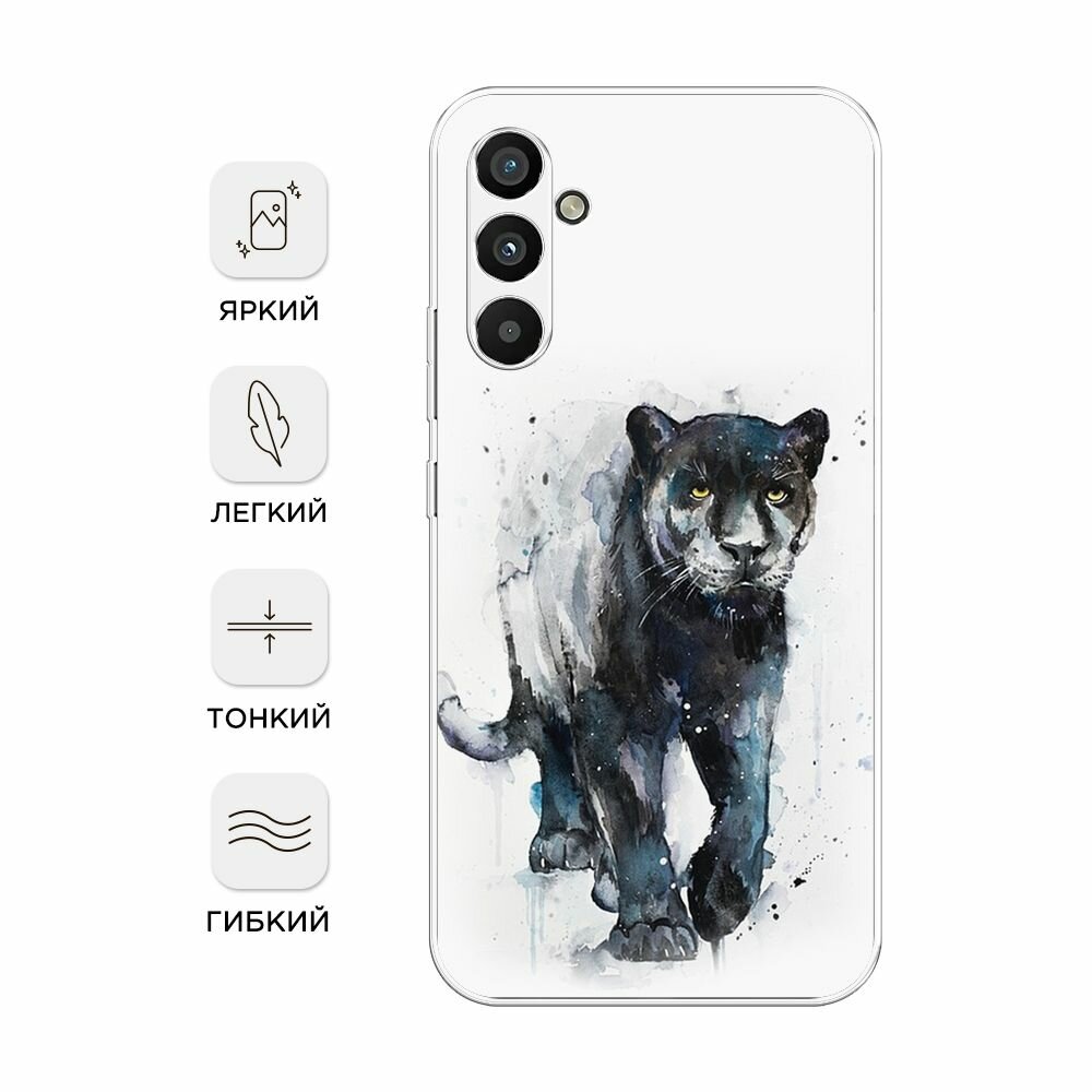 Чехол на Samsung Galaxy A34 / Самсунг A34 с принтом "Пантера арт 3" — фото 1