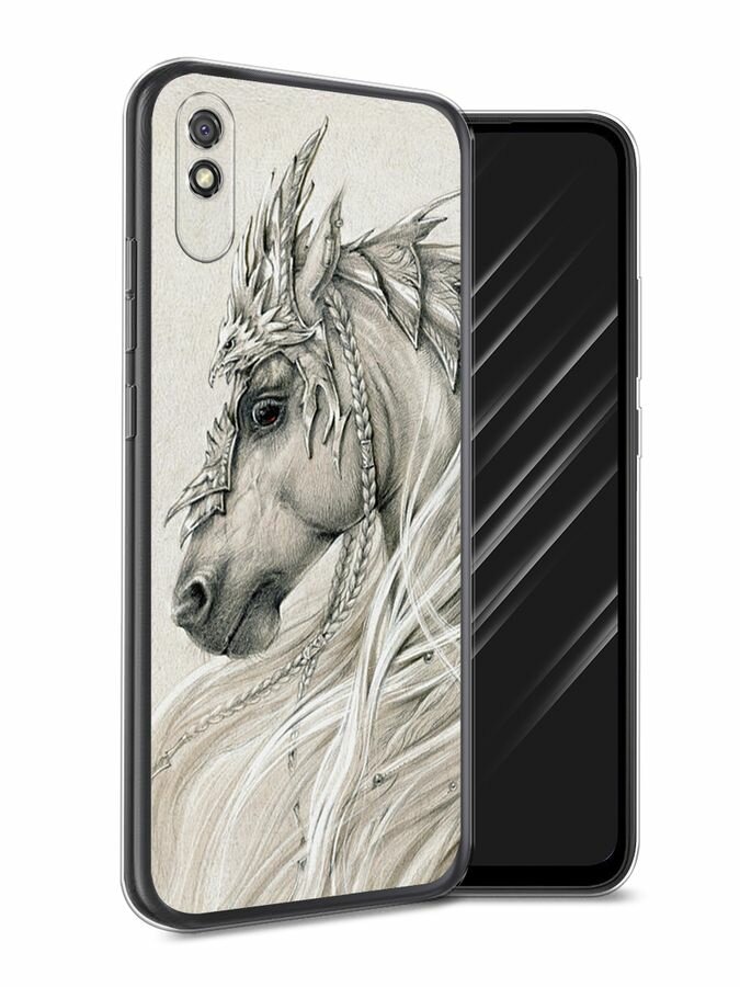 Чехол на Xiaomi Redmi 9A / Сяоми Редми 9А с принтом Мифическая лошадь