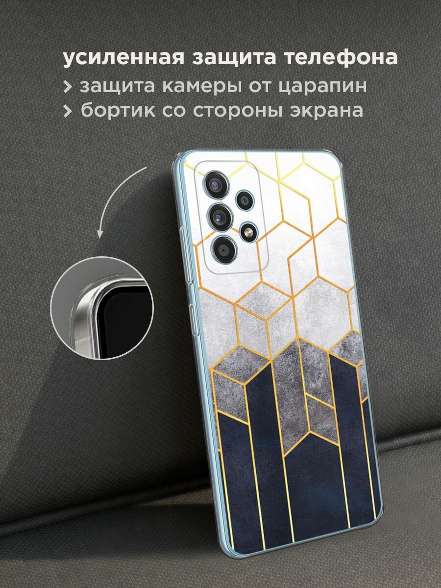 Чехол на Samsung Galaxy A52/A52s / Самсунг Галакси А52/A52s с принтом "Черно-белая мозаика" — фото 1