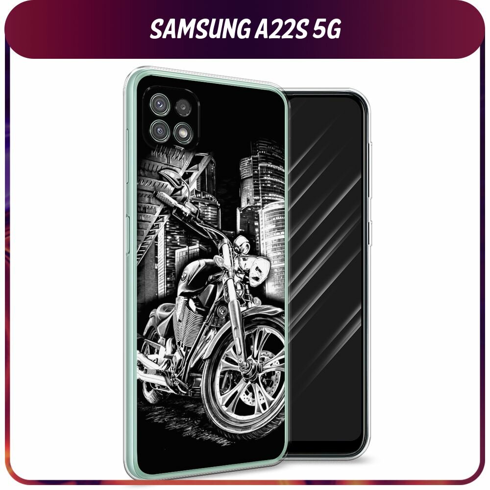 Чехол на Samsung Galaxy A22s 5G / Самсунг Галакси А22s 5G с принтом "Крутой байк"