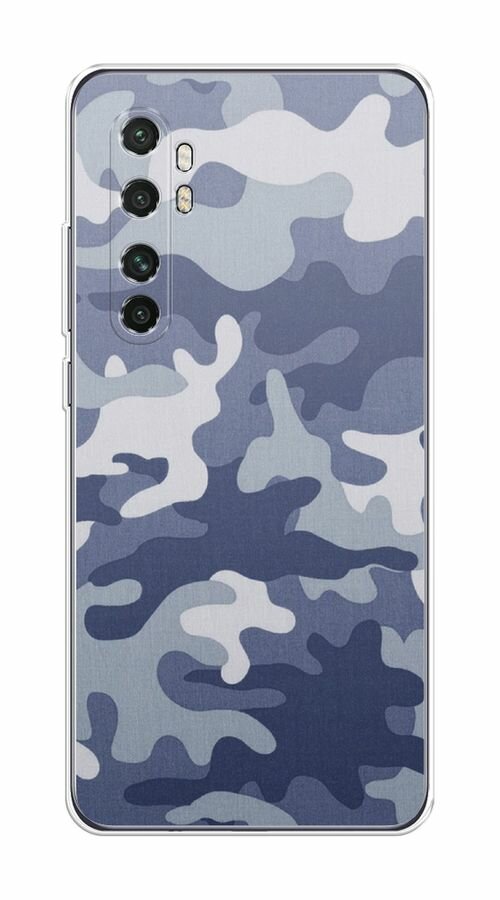 Чехол на Xiaomi Mi Note 10 lite / Сяоми Ми Нот 10 лайт с принтом милитари серый