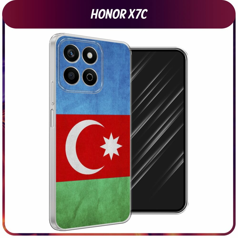 Чехол на Honor X7c / Хонор X7c с принтом "Флаг Азербайджана"