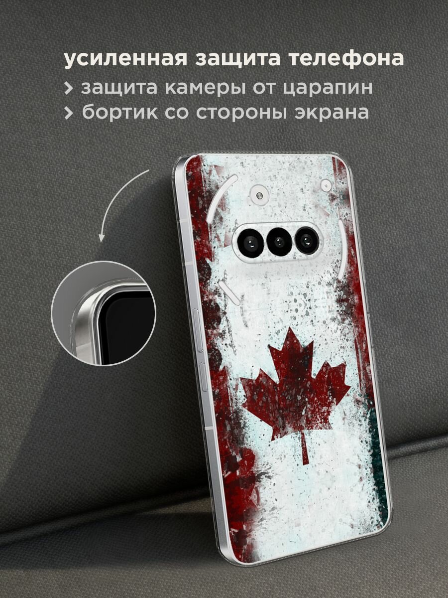 Чехол на Nothing Phone 3a / Нотинг Фон 3а с принтом "Канада" — фото 1
