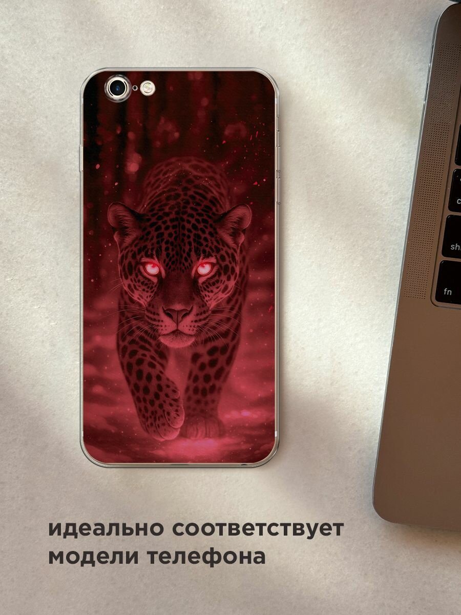 Чехол на Apple iPhone 6 Plus/6S Plus / Айфон 6 Плюс/Айфон 6С Плюс с принтом "Магический леопард" — фото 1