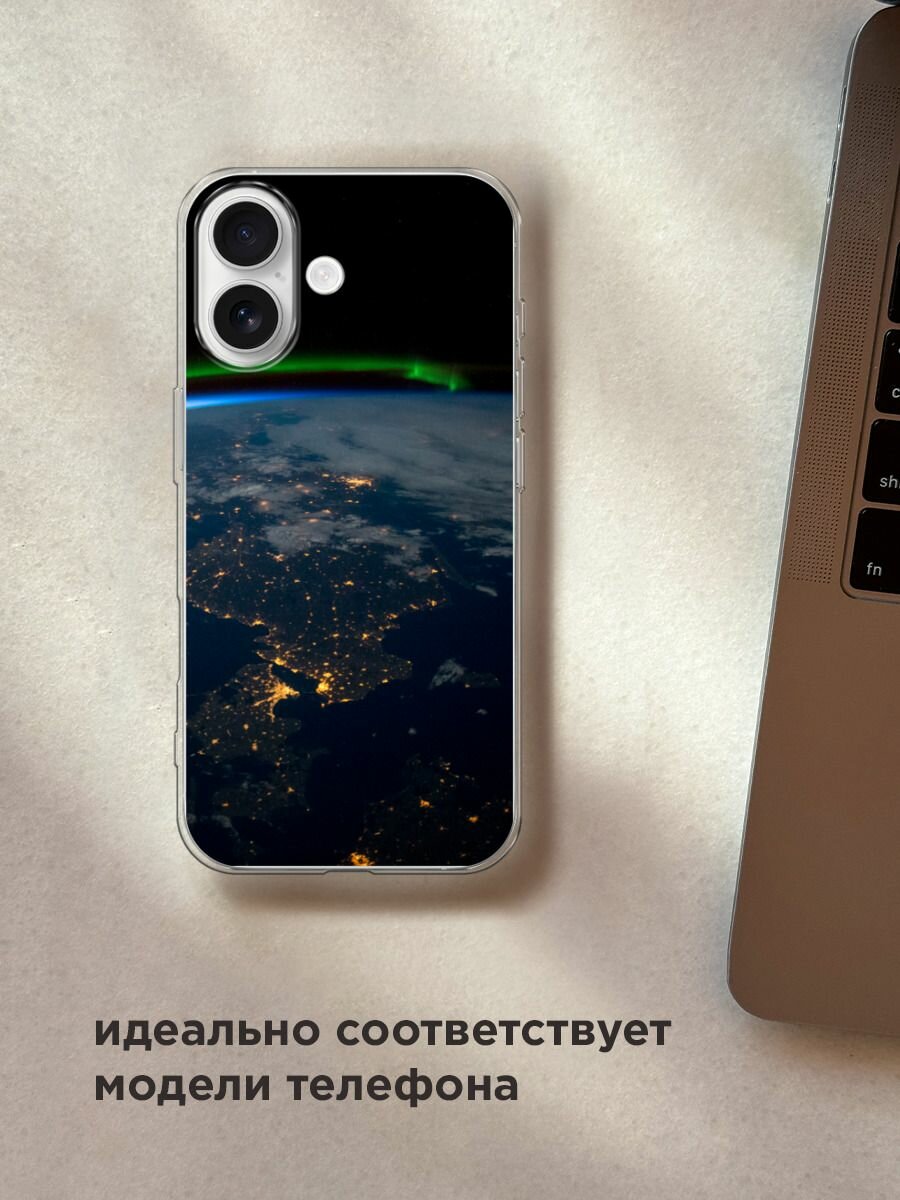 Чехол на Apple iPhone 17 / Айфон 17 с принтом "Земля из космоса" — фото 1