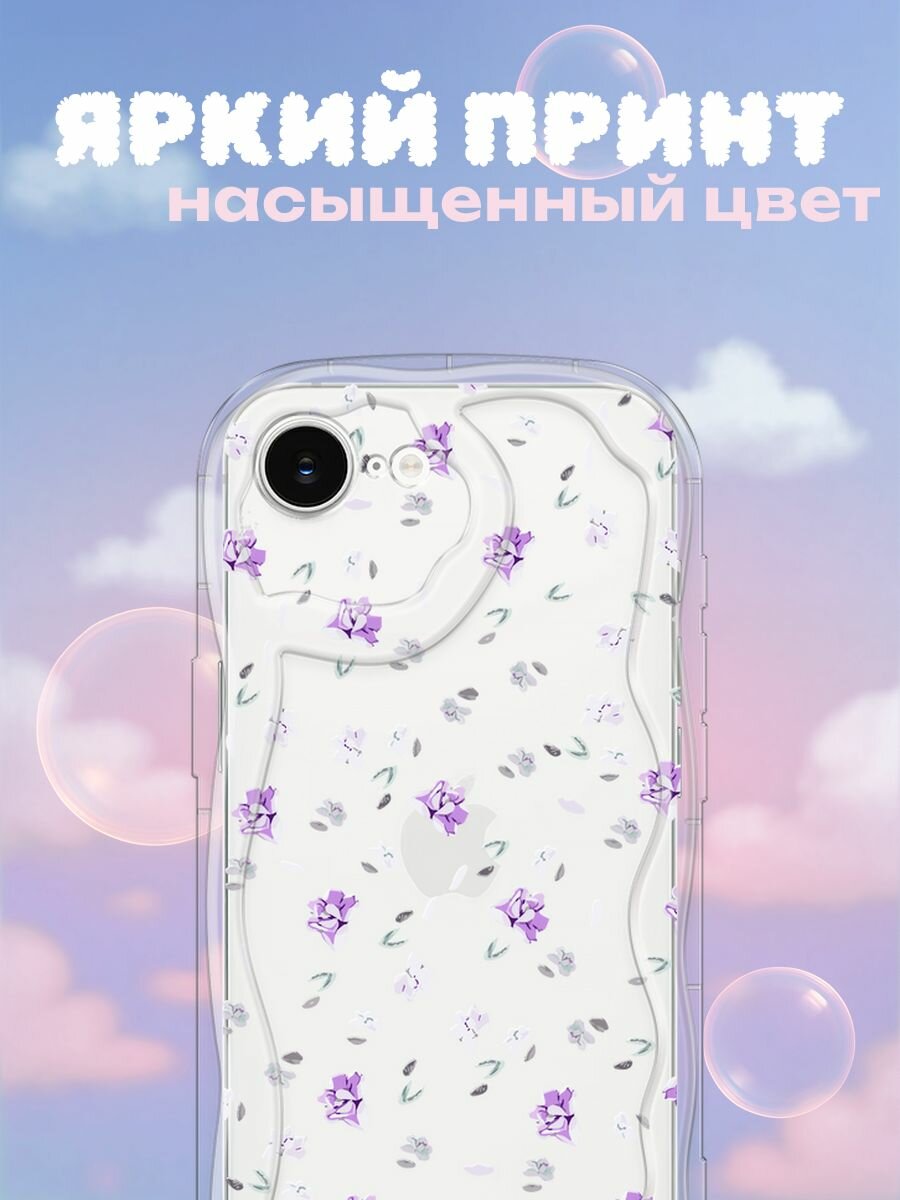Чехол на iPhone 16e / Айфон 16е/17e с принтом Цветочный паттерн 2 — фото 1