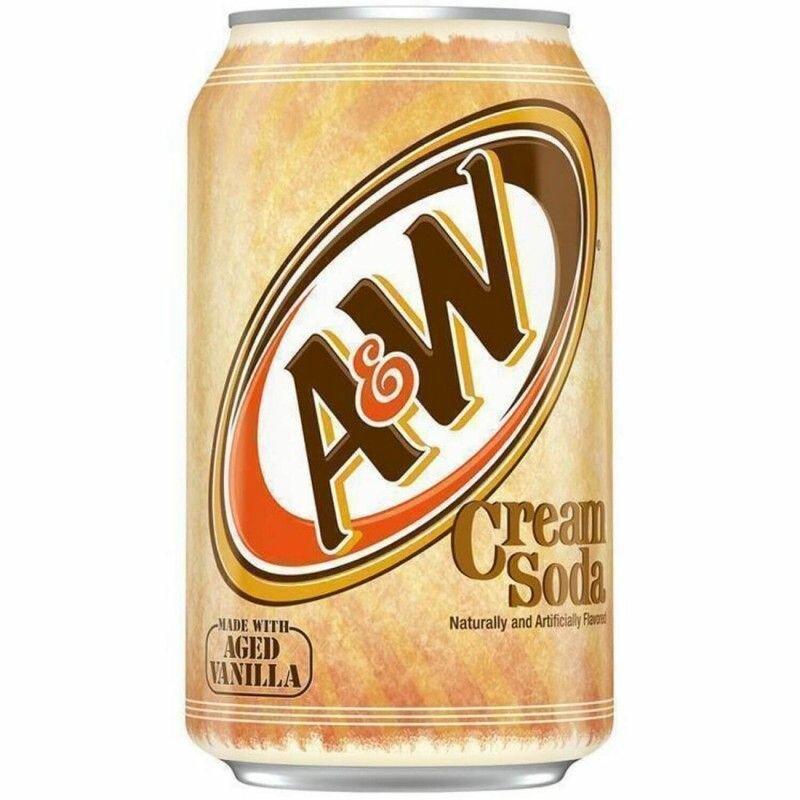 Газированный напиток A&W Cream Soda со вкусом крем сода (США), 355 мл (США)
