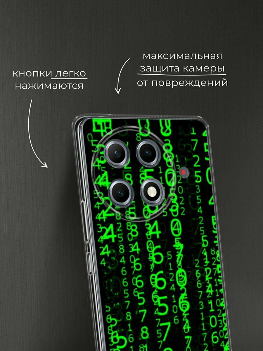 Чехол на Tecno Camon 30S Pro / Текно Камон 30S Про с принтом "Цифры матрицы" — фото 1